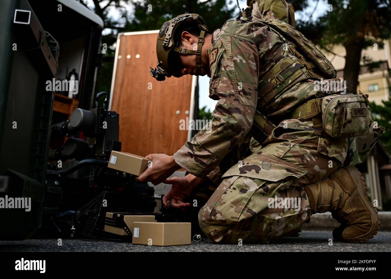 U.S. Air Force Senior Airman Yung Kim, 8th Civil Engineer Squadron explosive ordnance disposal ...