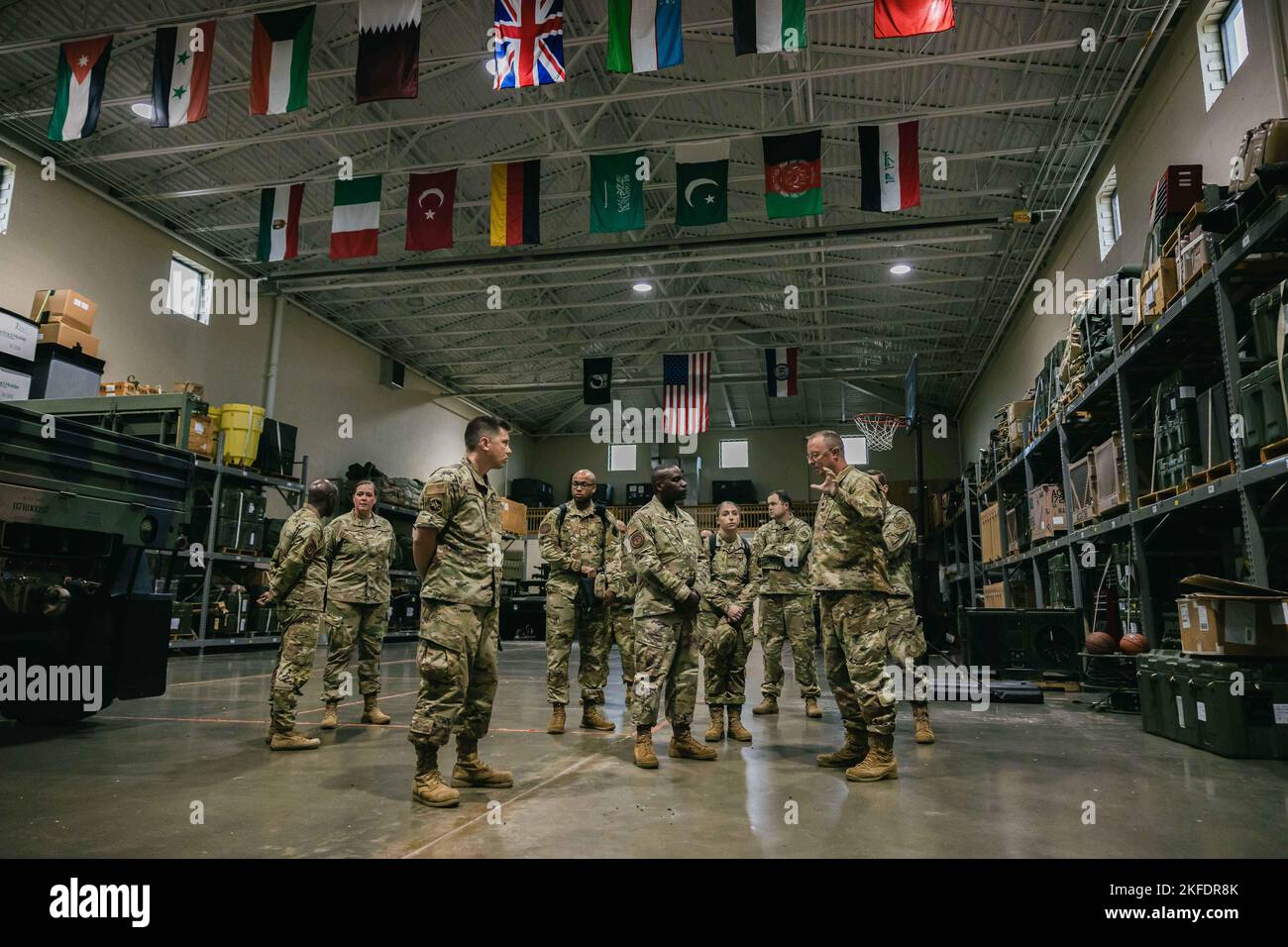 U.S. Air Force Chief Master Sgt. Maurice L. Williams, center, command ...
