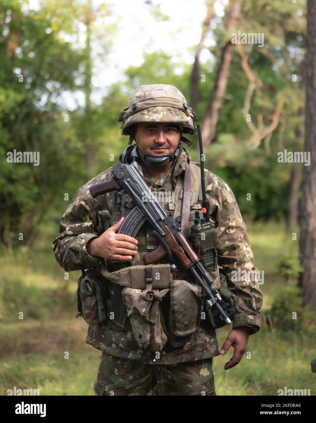 A Romanian soldier with the 812th Infantry Battalion, 81st Mechanized ...