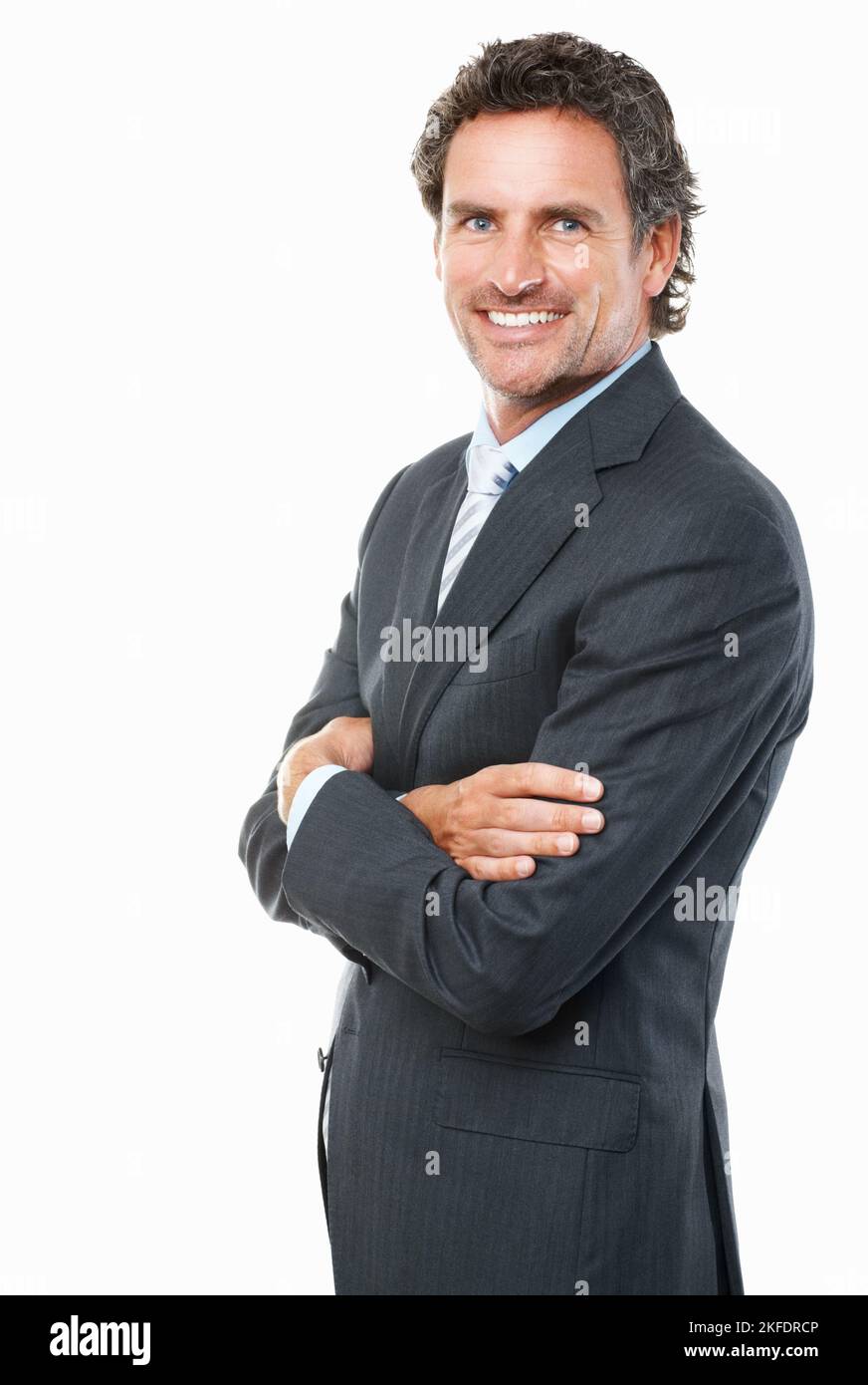 Confident smart business man. Portrait of mature business man with ...