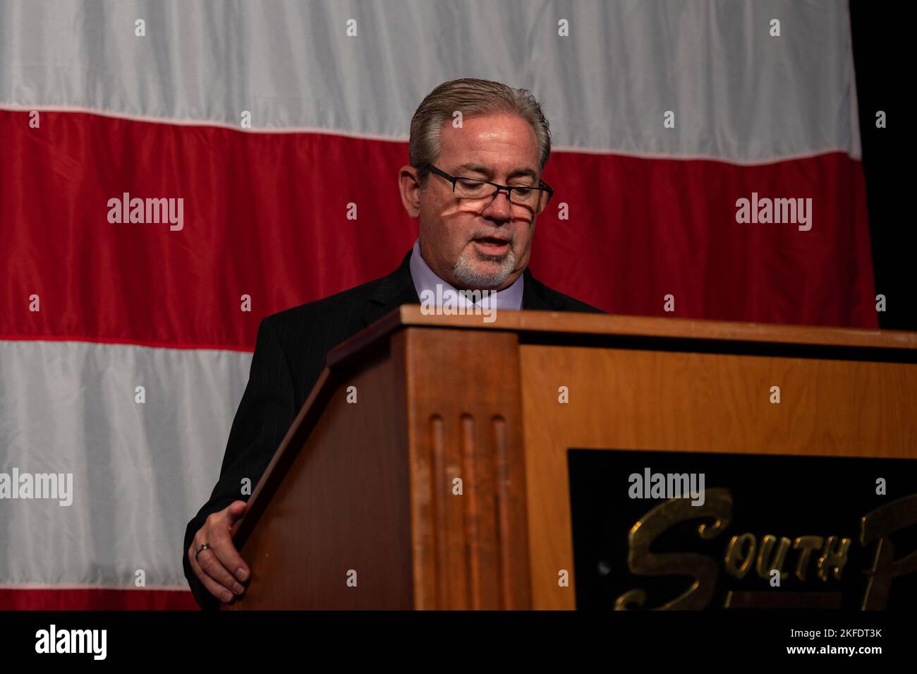 Mr. David Radcliff, a Nellis Support Team (NST) leader, introduces the ...
