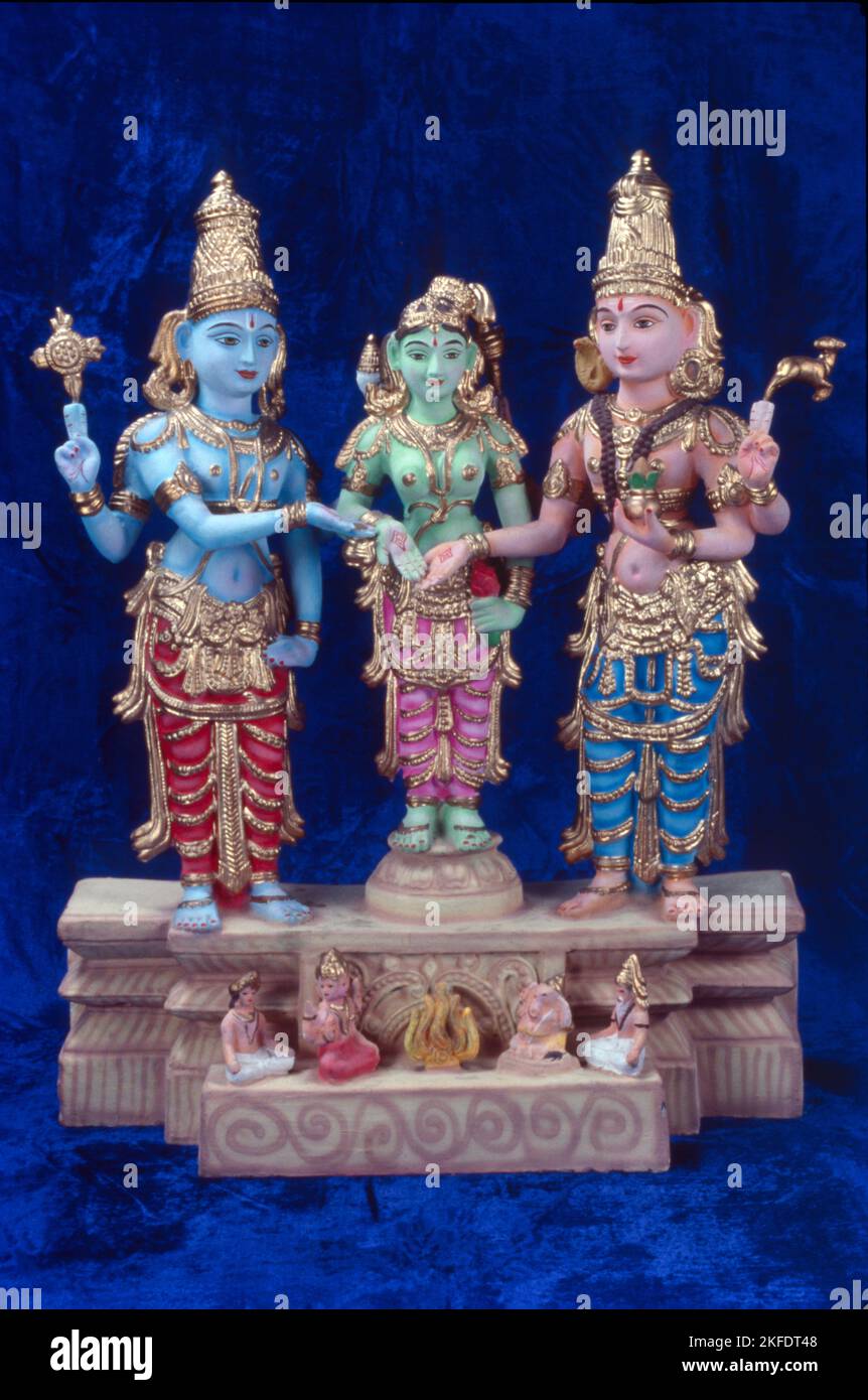 Meenakshi Kalyanam Idol, India Stock Photo - Alamy