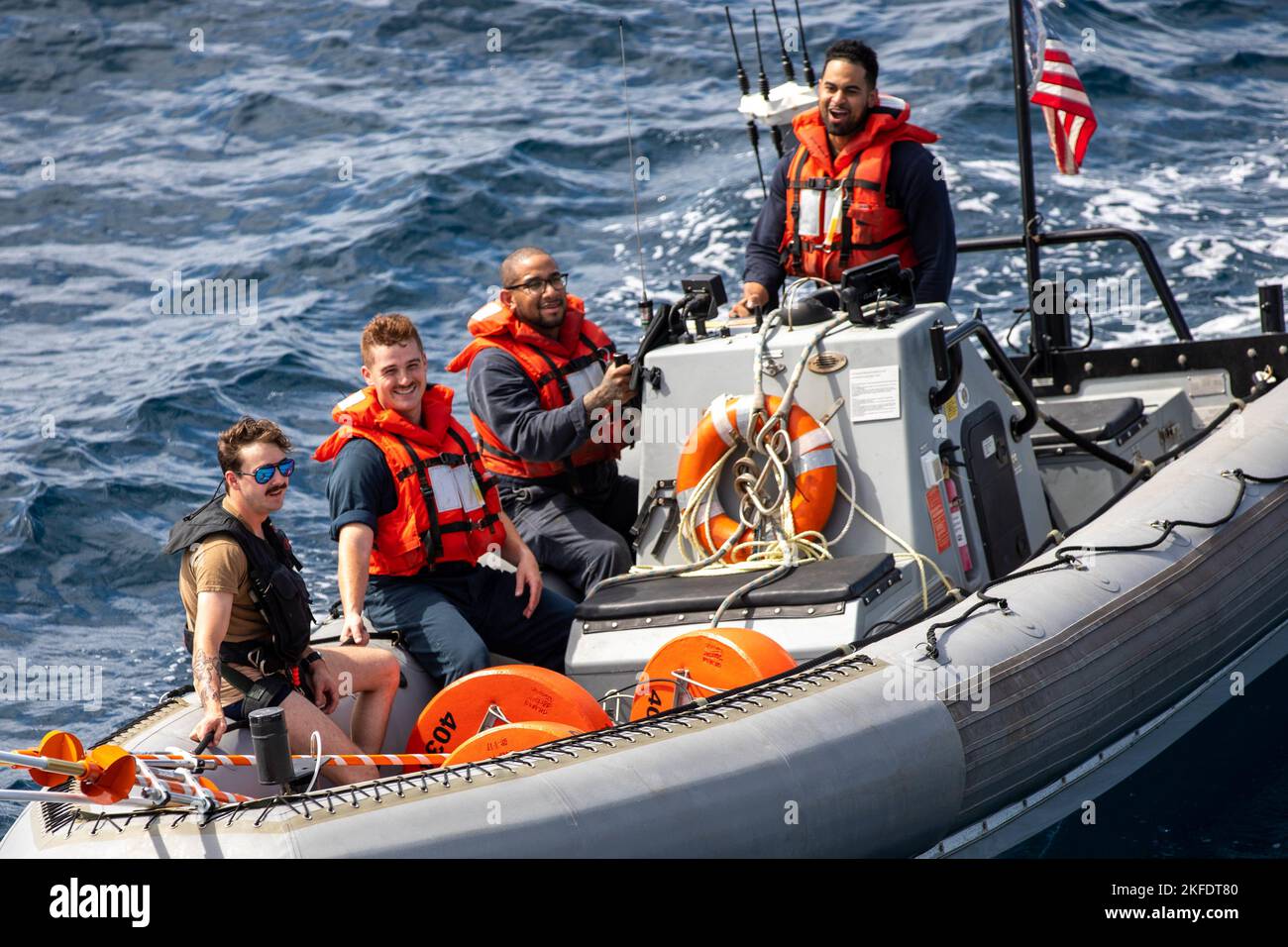 220910-N-NQ285-1146 ATLANTIC OCEAN (Sept. 10, 2022) Sailors assigned to ...