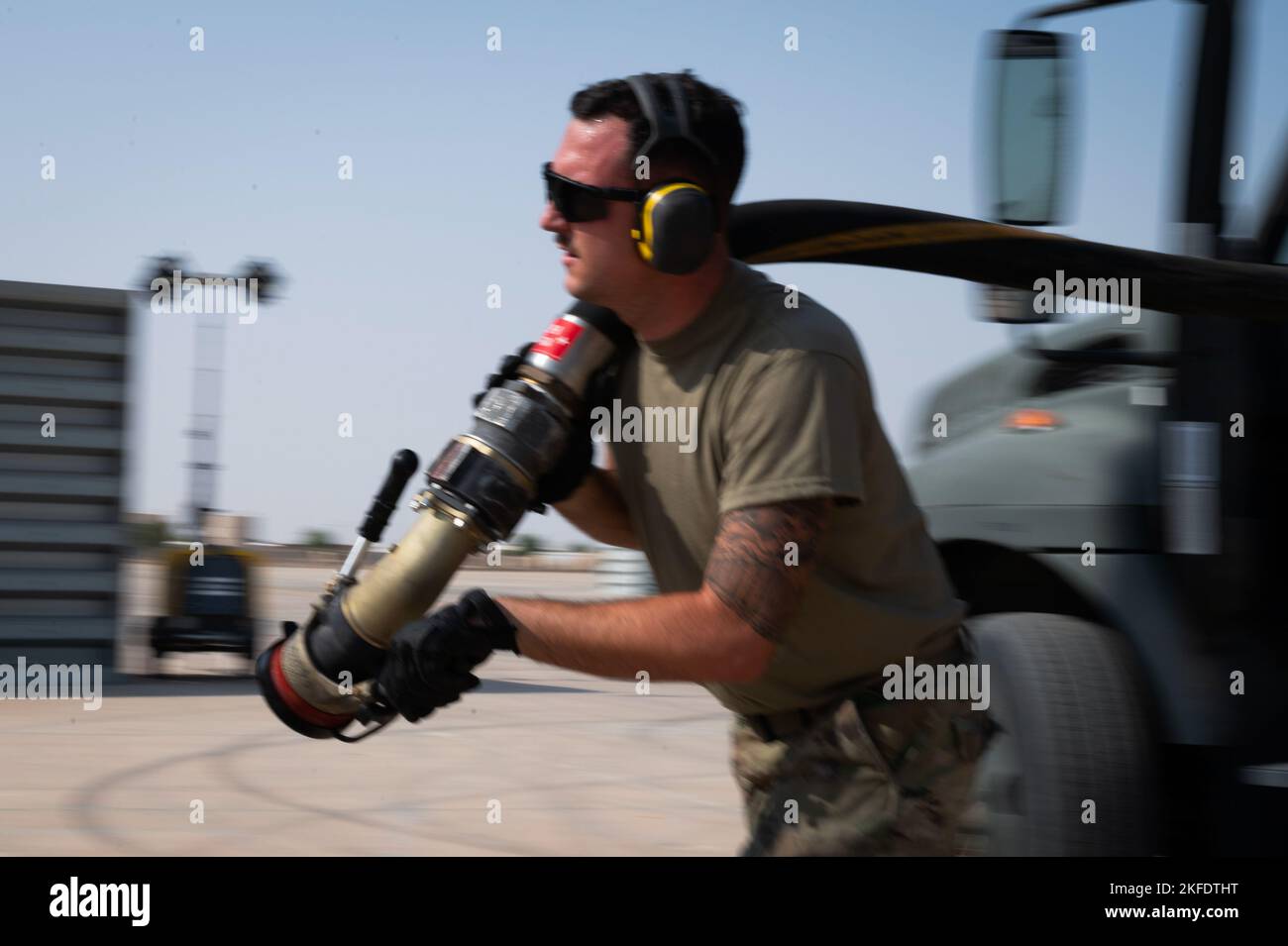 U.S. Air Force Senior Airman Anthony Colobro, 386th Logistics Readiness ...