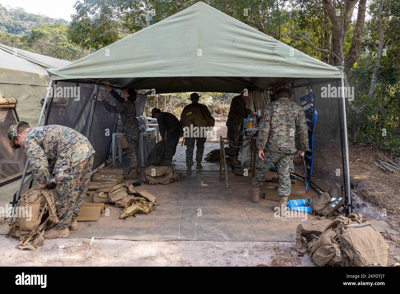 U.S. Sailors with 2nd Medical Battalion, 2nd Marine Logistics Group, in ...