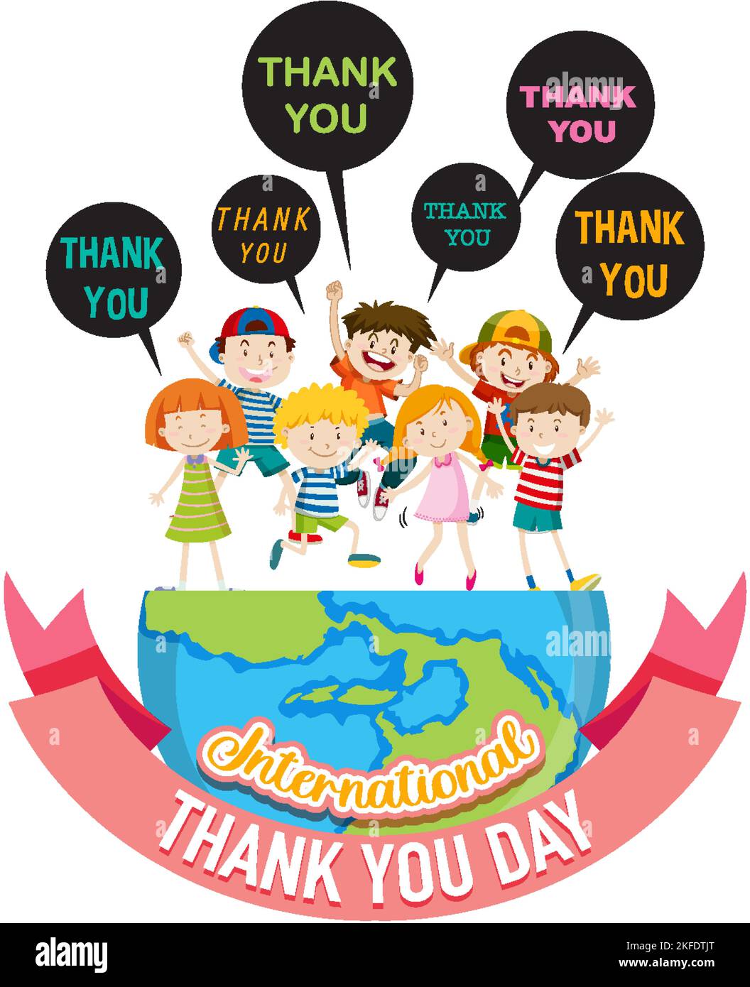 International Thank You Day Banner Design illustration Stock Vector ...