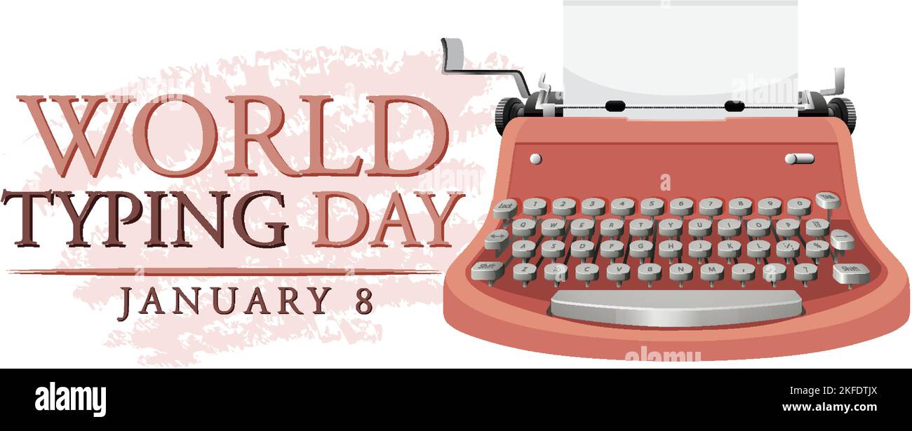 World Typing Day Banner Design illustration Stock Vector Image & Art ...