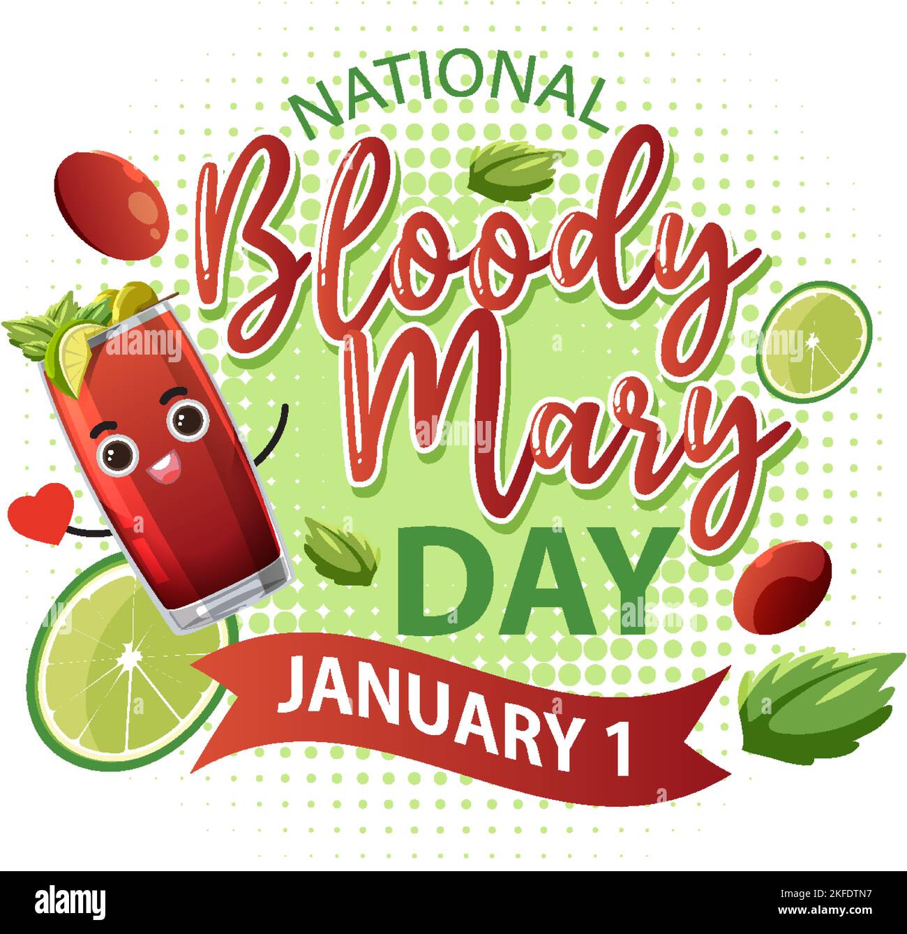 National Bloody Mary Day Banner Design illustration Stock Vector Image ...