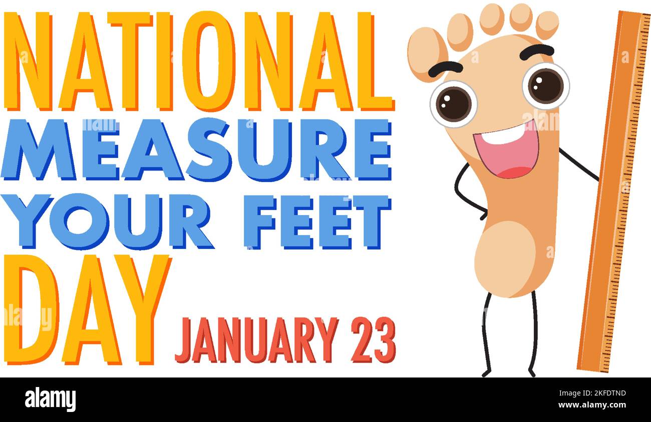 National Measure Your Feet Day Banner Design illustration Stock Vector ...