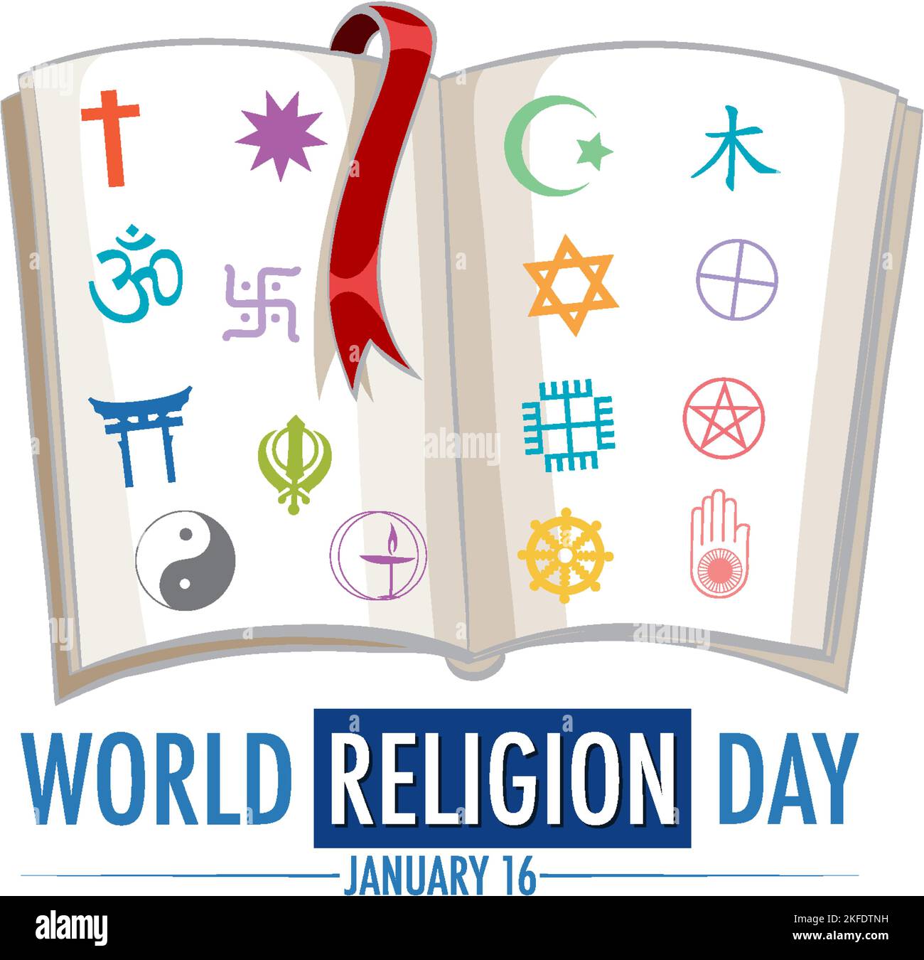 World Religion Day Banner Design illustration Stock Vector Image & Art ...