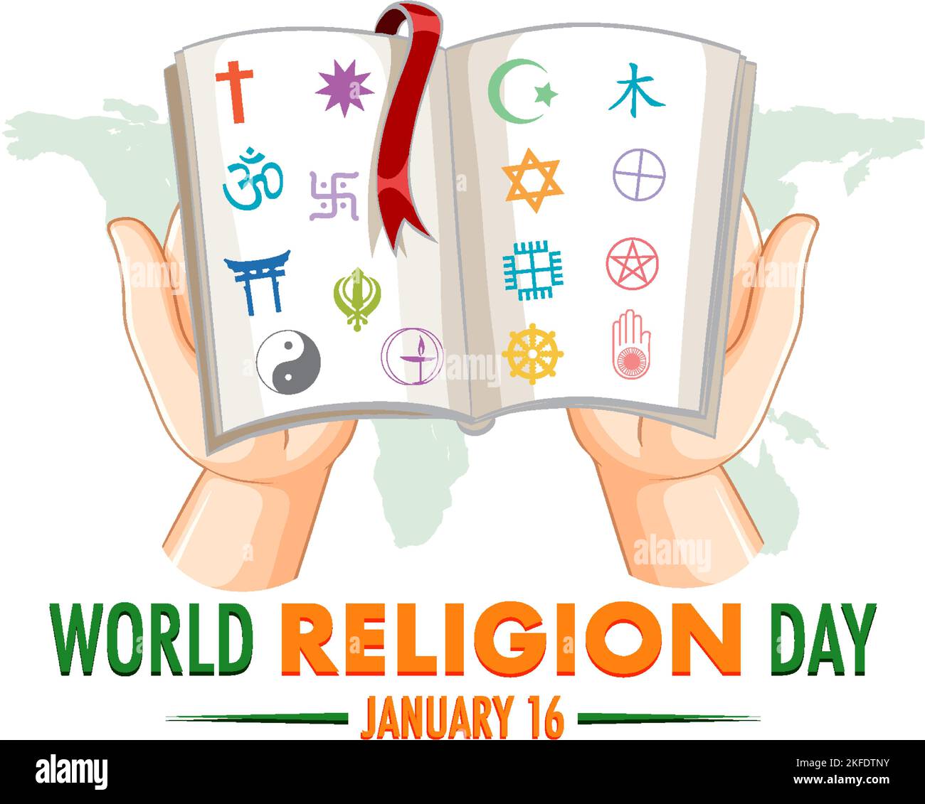 World Religion Day Banner Design illustration Stock Vector Image & Art ...