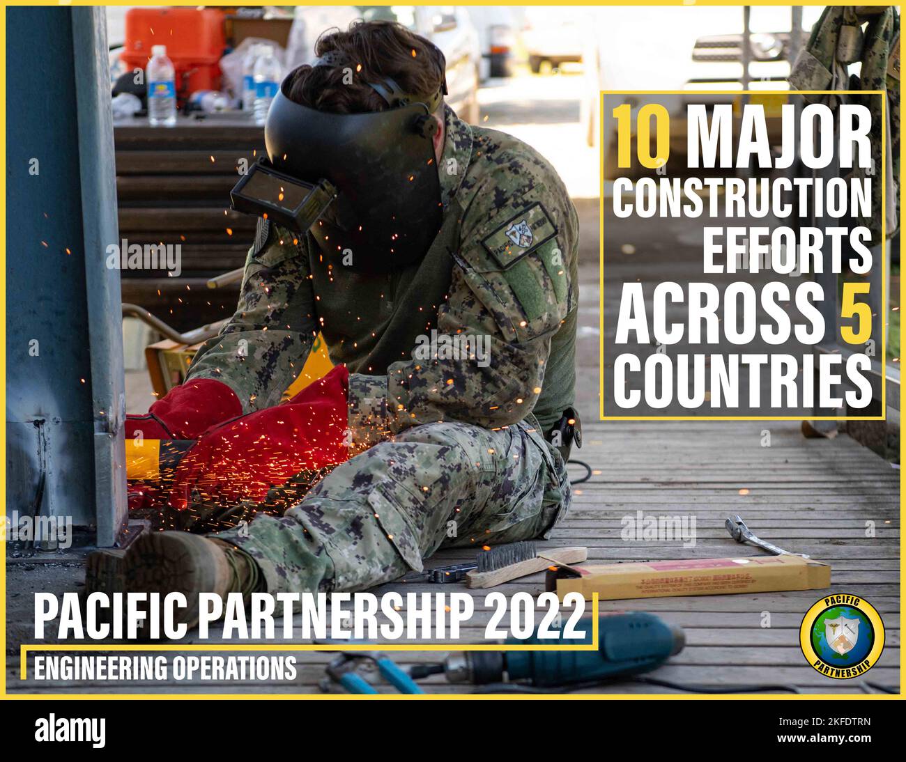 Graphic highlighting engineering projects during Pacific Partnership ...