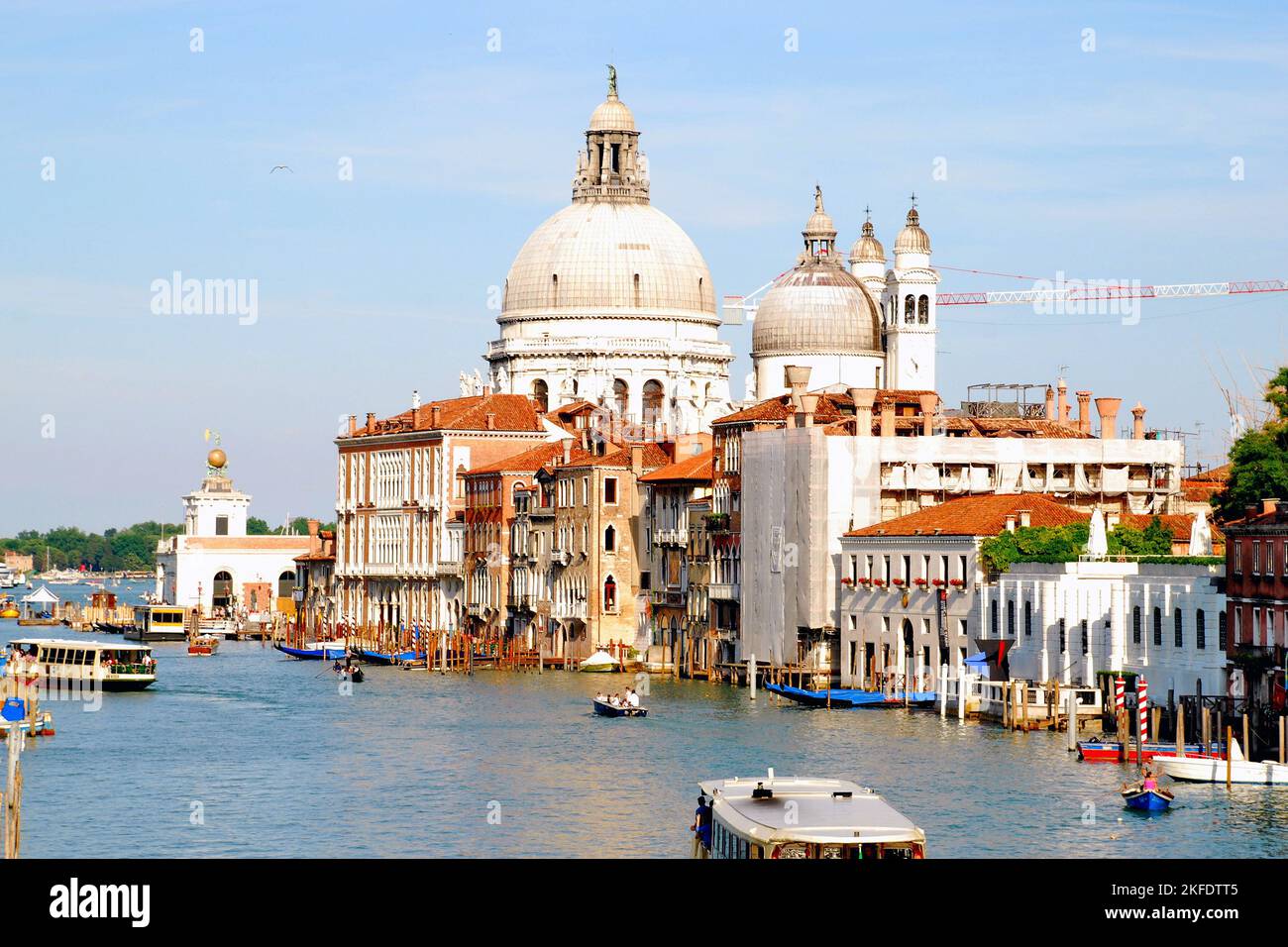 Churches, old structures and colourful buildings at Grand Canal, Venice ...