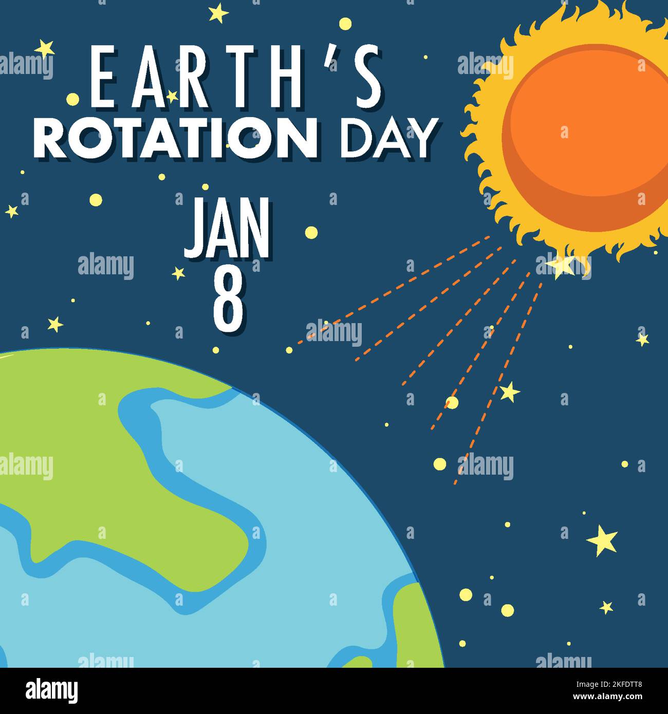 Earth's Rotation Day banner design illustration Stock Vector Image ...