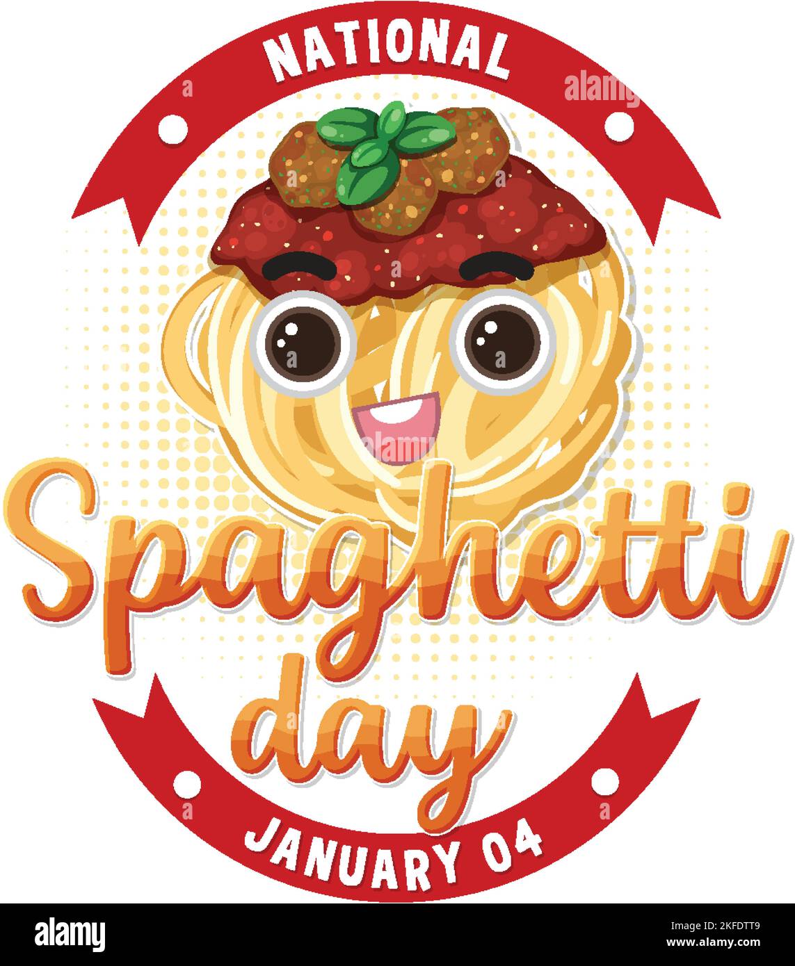 National Spaghetti Day Banner Design illustration Stock Vector Image ...