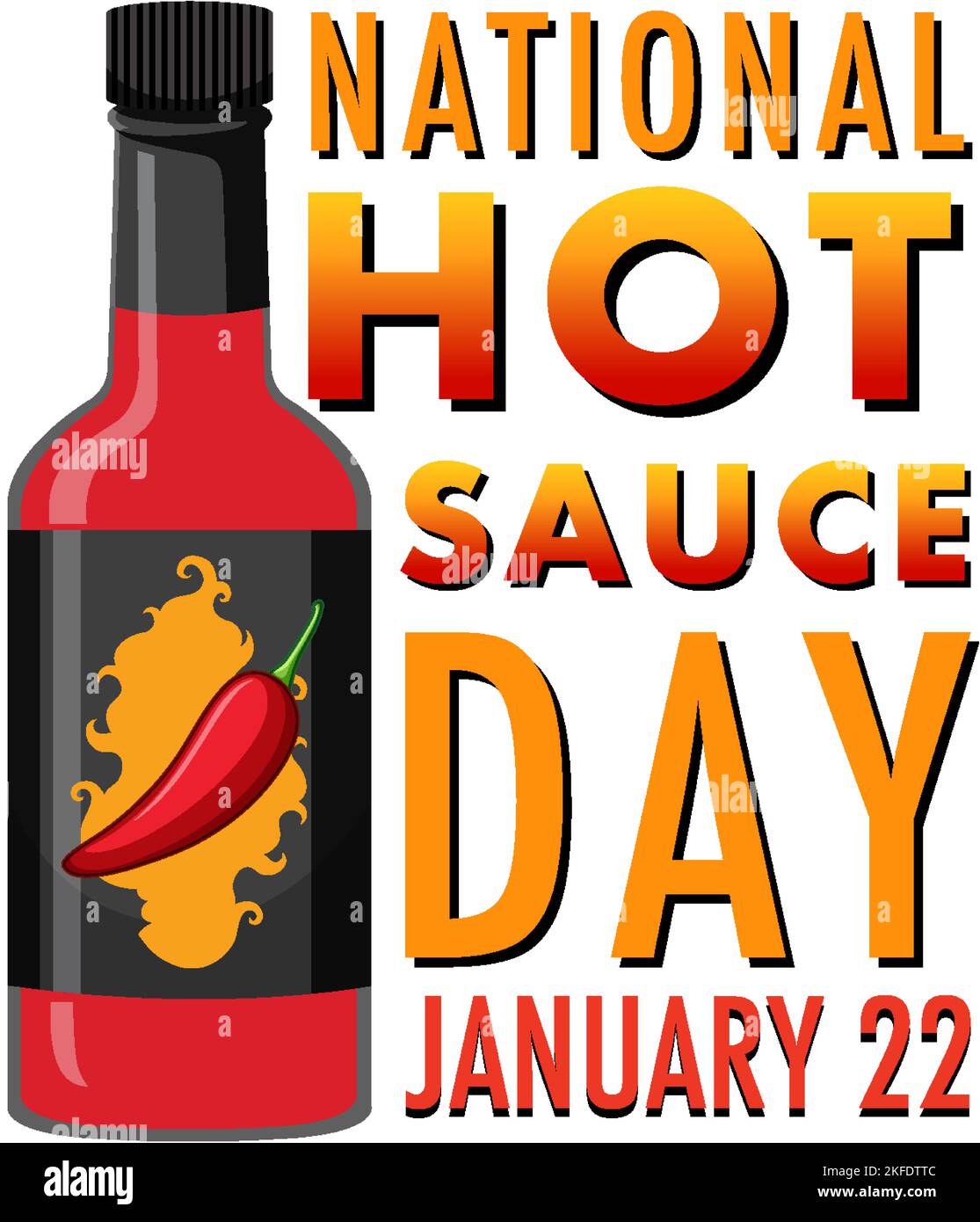 National Hot Sauce Day Banner Design illustration Stock Vector Image ...