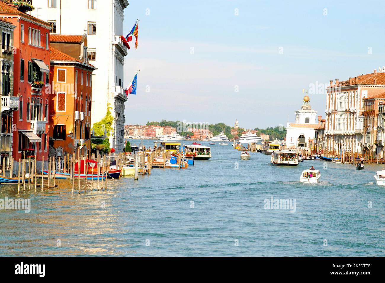 Churches, old structures and colourful buildings at Grand Canal, Venice ...