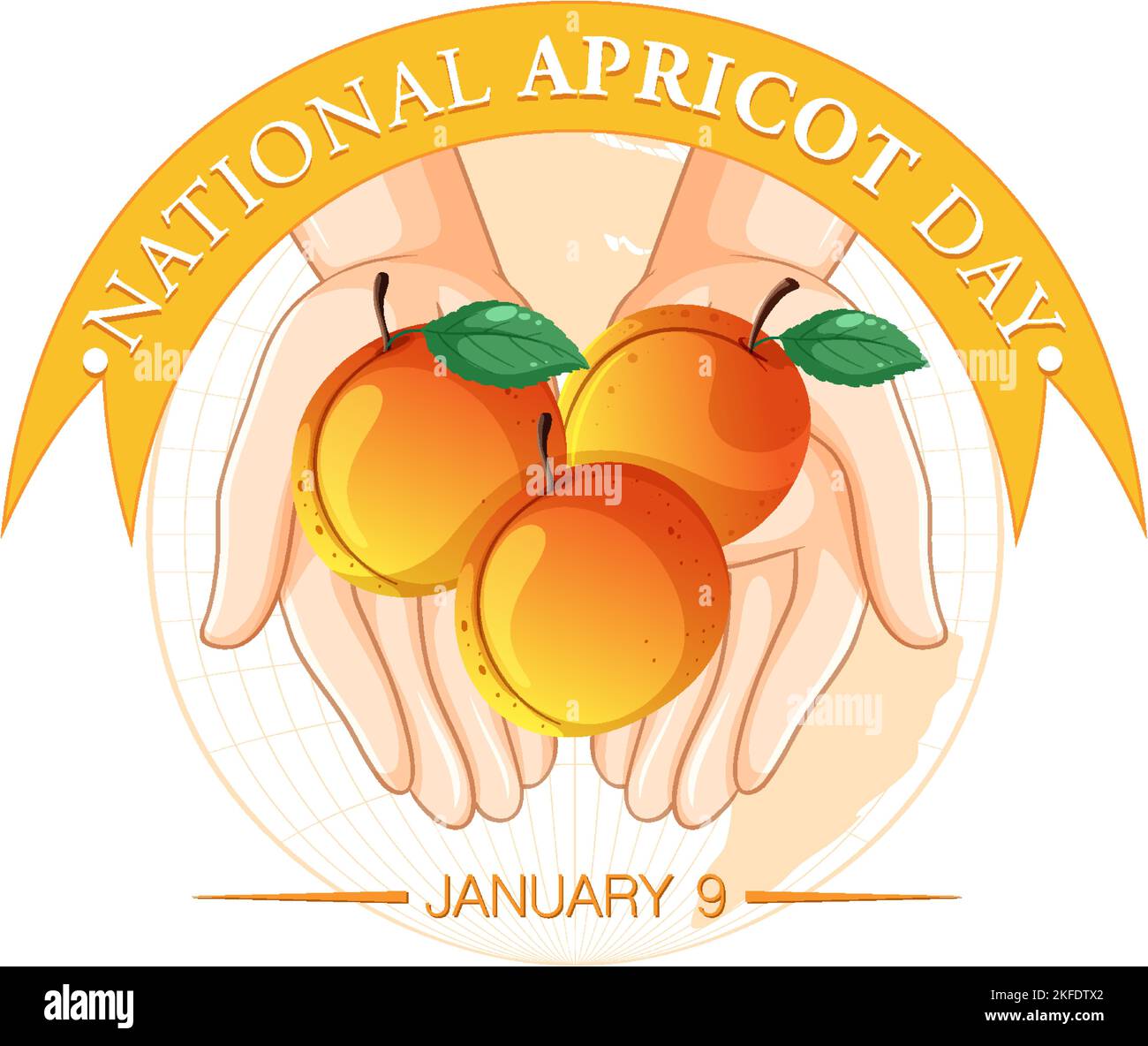 National Apricot Day Poster Design illustration Stock Vector Image ...