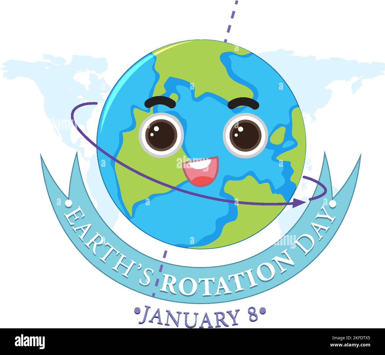 Earth's Rotation Day banner design illustration Stock Vector Image ...