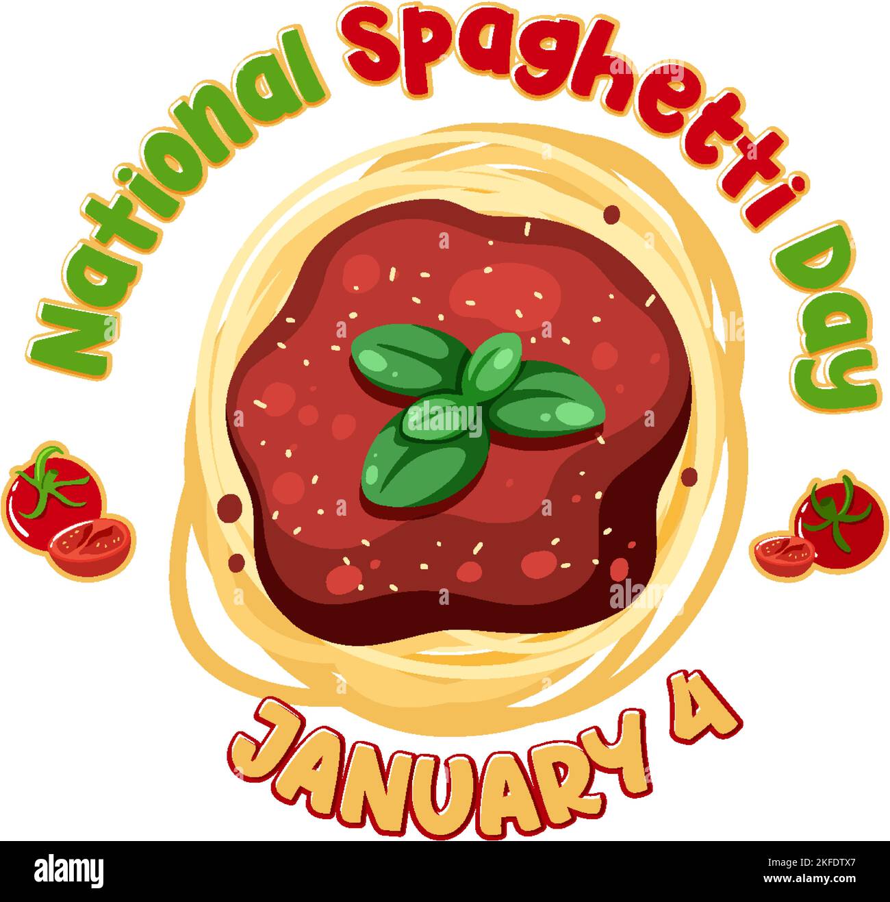 National Spaghetti Day Banner Design illustration Stock Vector Image ...