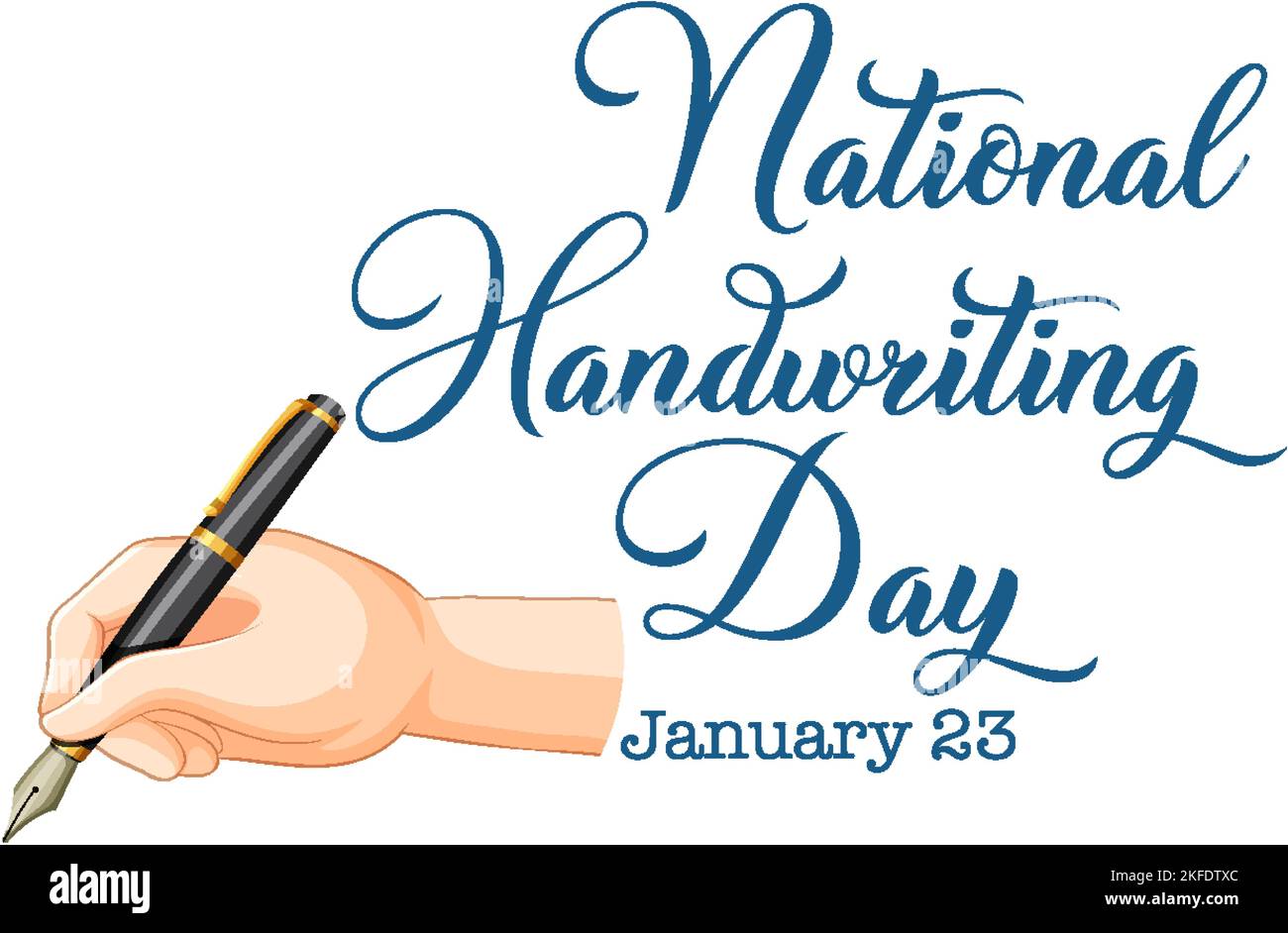 National Handwriting Day Banner Design illustration Stock Vector Image ...