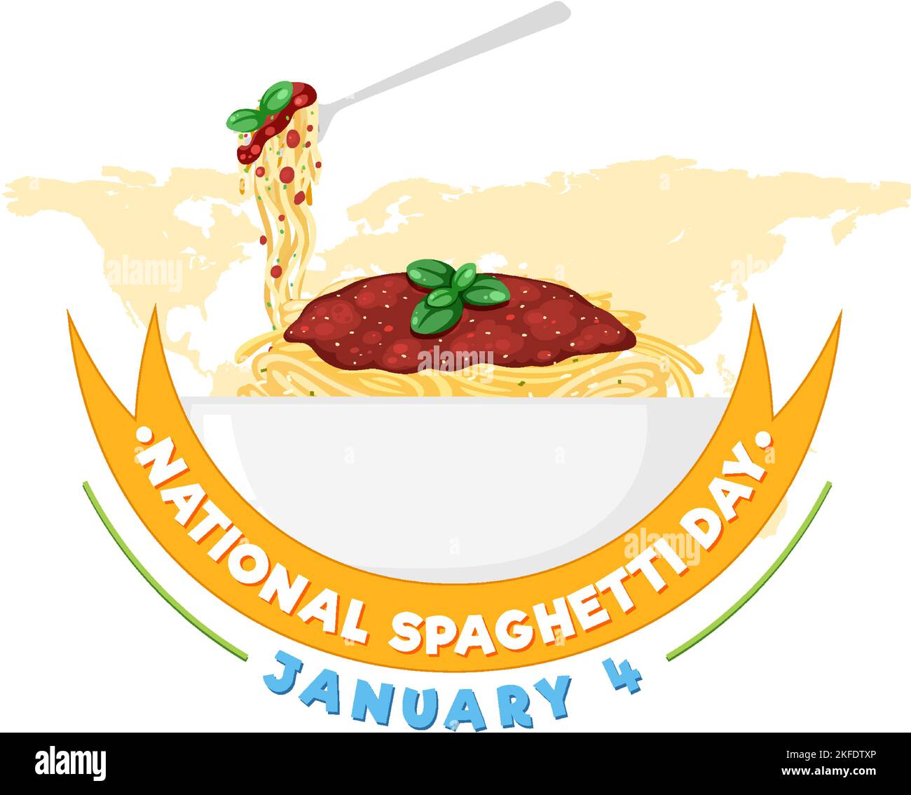 National Spaghetti Day Banner Design illustration Stock Vector Image ...