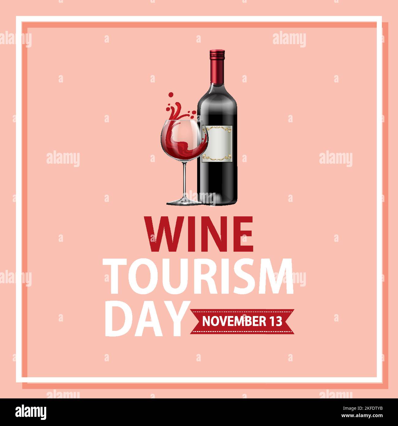 Wine Tourism Day Font Logo Design illustration Stock Vector Image & Art ...