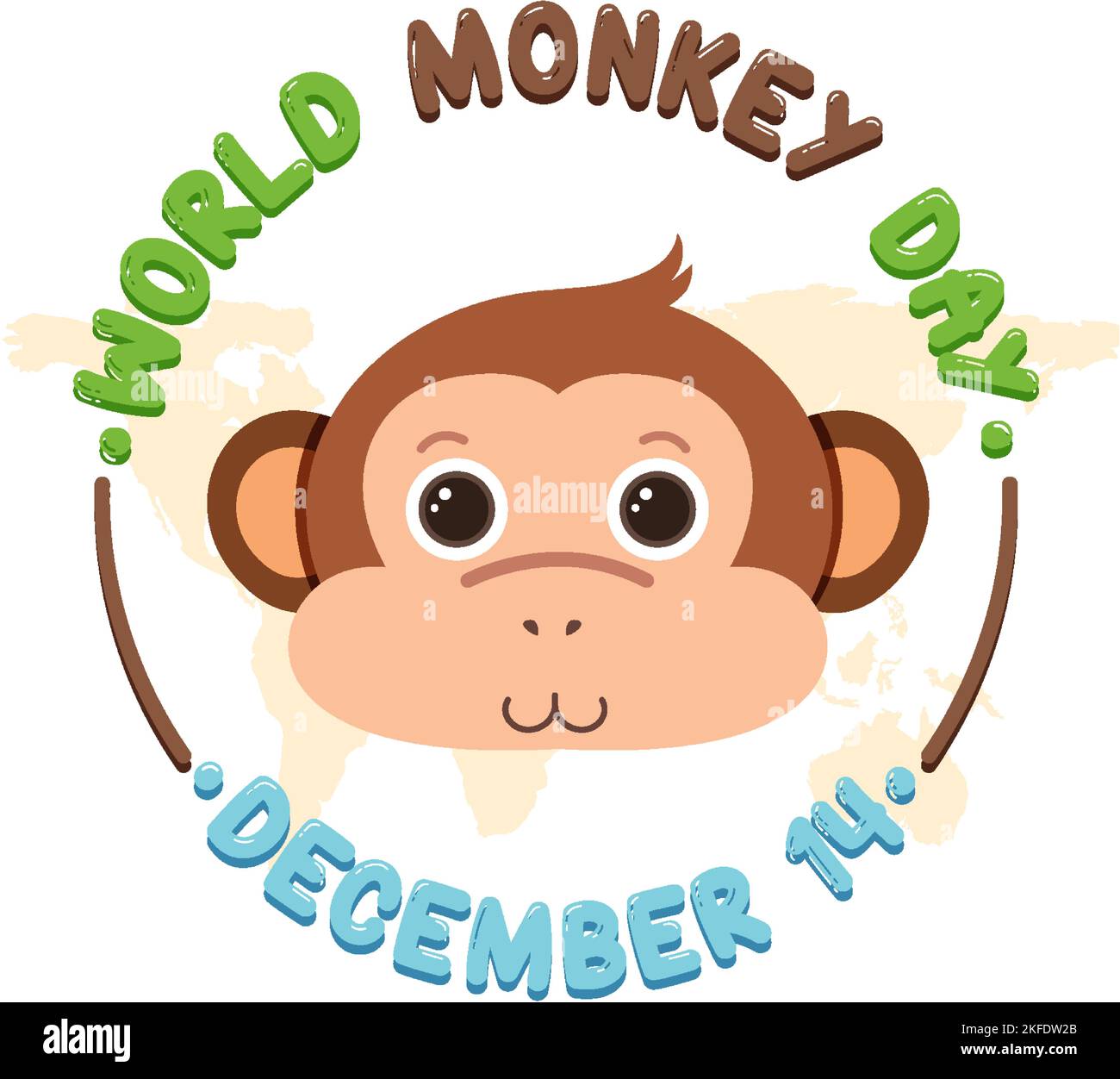 World monkey day poster design illustration Stock Vector Image & Art ...