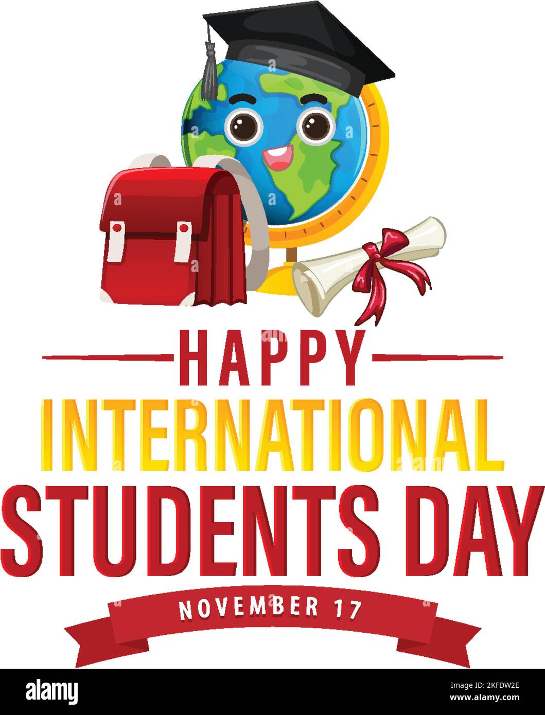 International Students Day Banner Design illustration Stock Vector ...