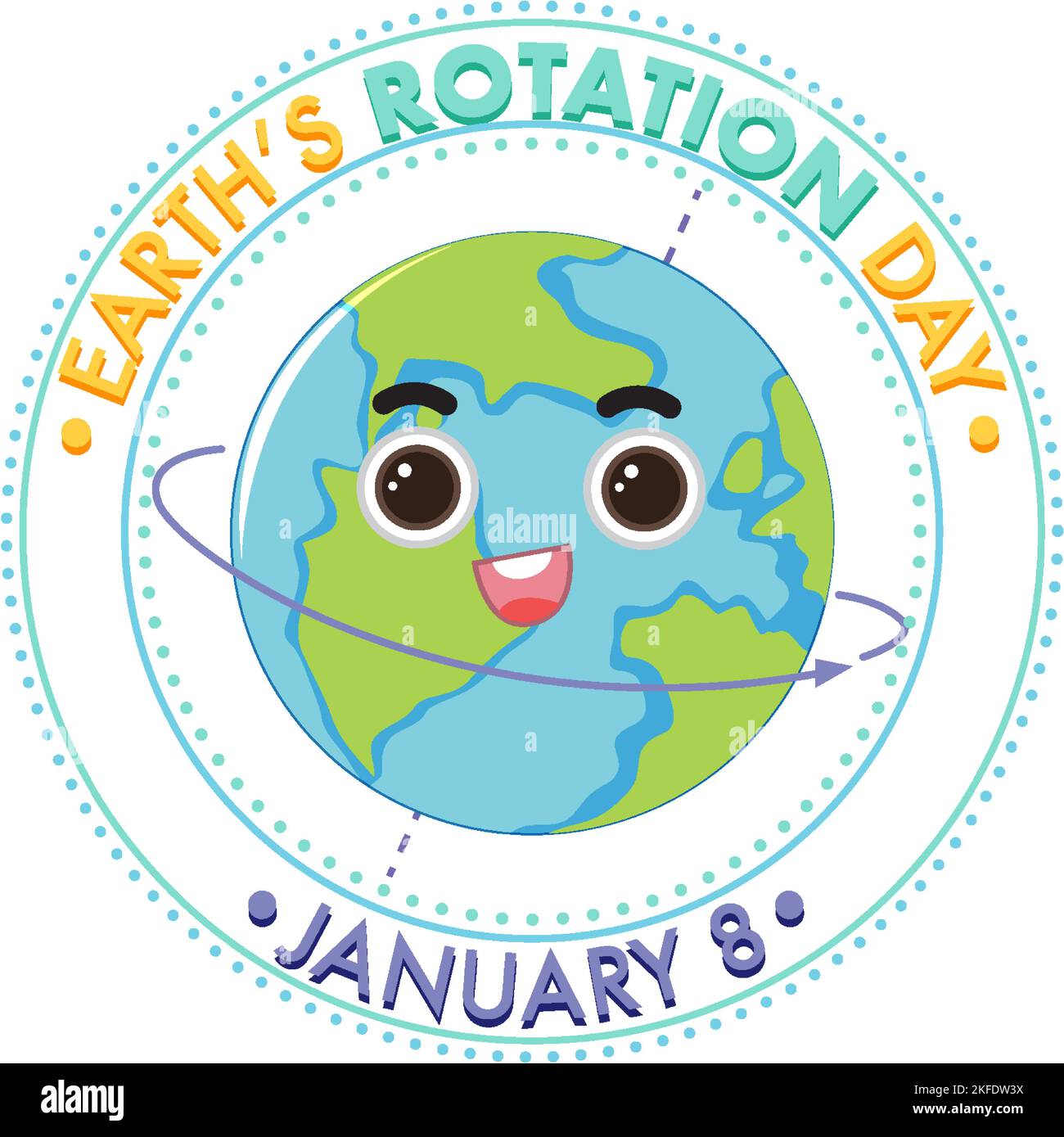 Earth's Rotation Day banner design illustration Stock Vector Image ...