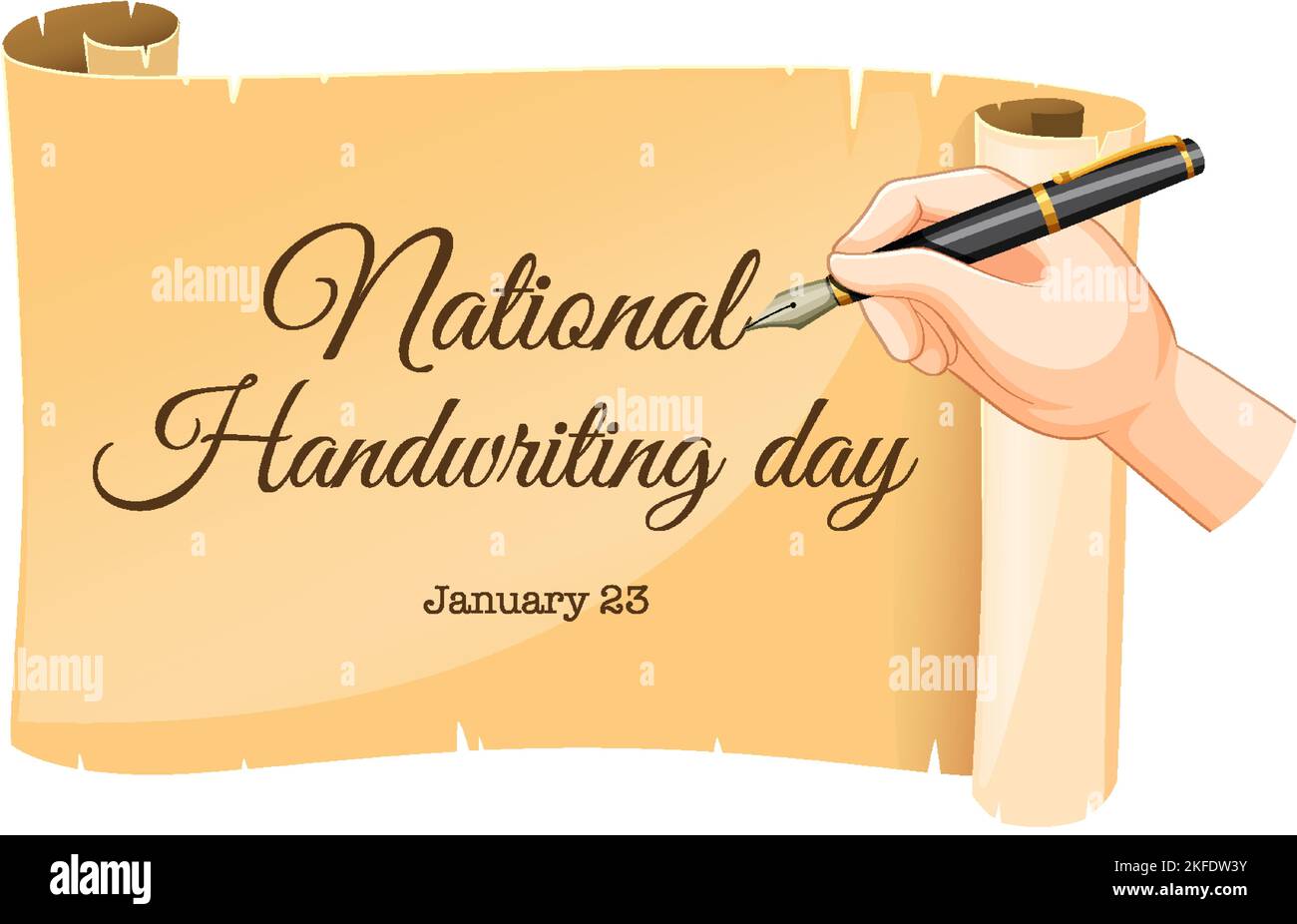 National Handwriting Day Banner Design illustration Stock Vector Image ...
