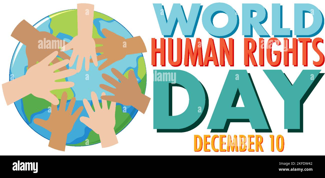 World Human Rights Day Poster Design illustration Stock Vector Image ...