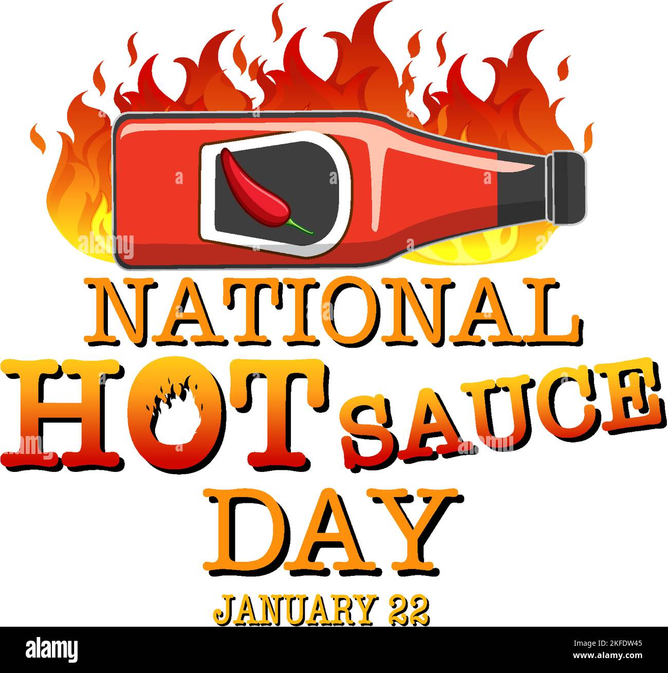 National Hot Sauce Day Banner Design illustration Stock Vector Image ...