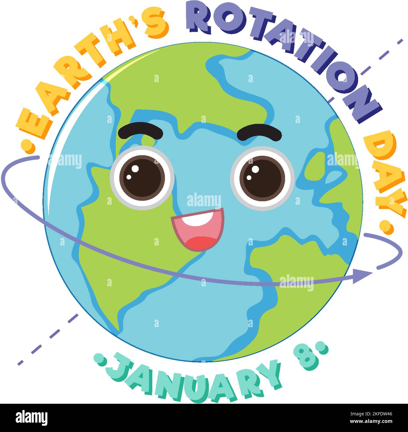 Earth's Rotation Day banner design illustration Stock Vector Image ...