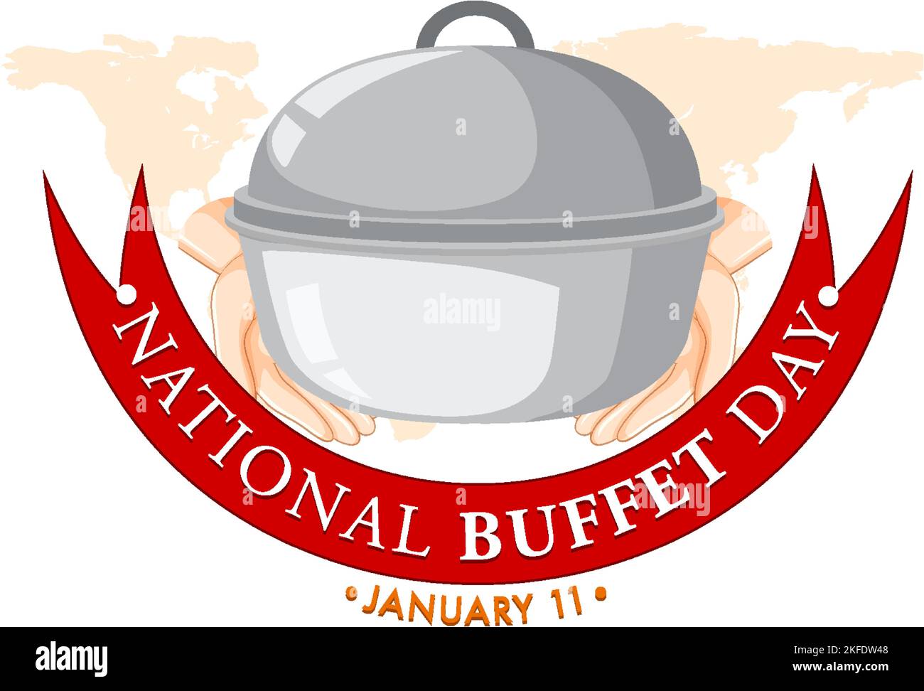 National Buffet Day Text Banner Design illustration Stock Vector Image ...
