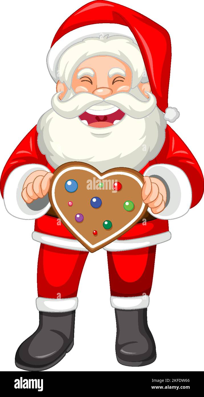 Cute Santa Claus cartoon character illustration Stock Vector Image ...