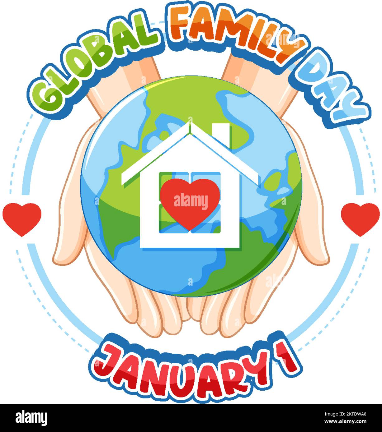 Global Family Day banner design illustration Stock Vector Image & Art ...