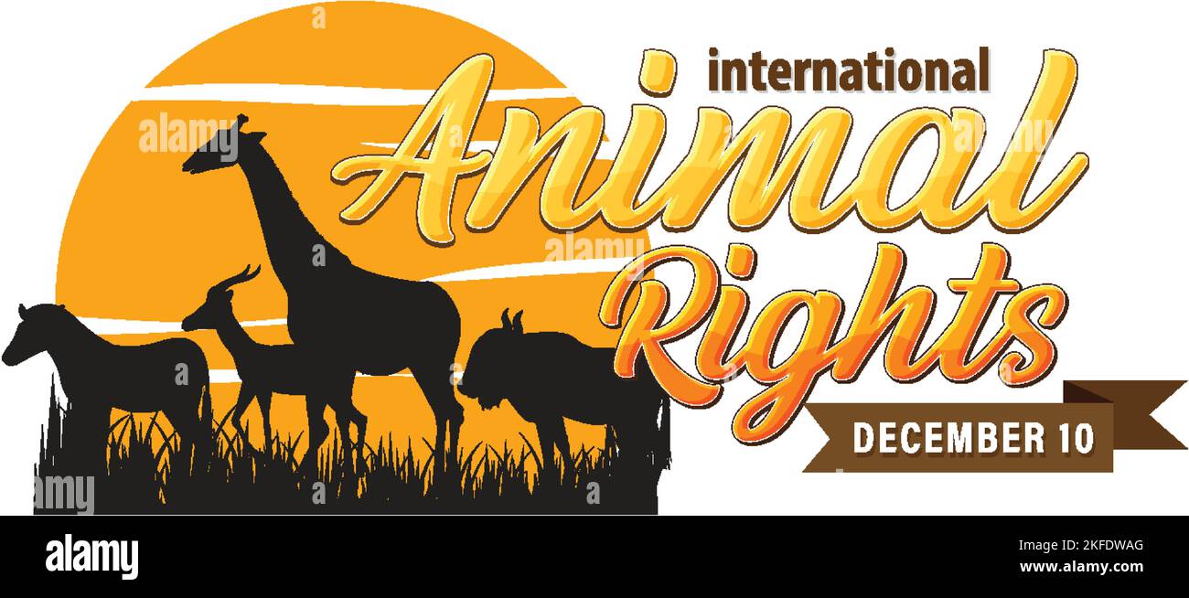 International Animal Rights Day Banner illustration Stock Vector Image ...