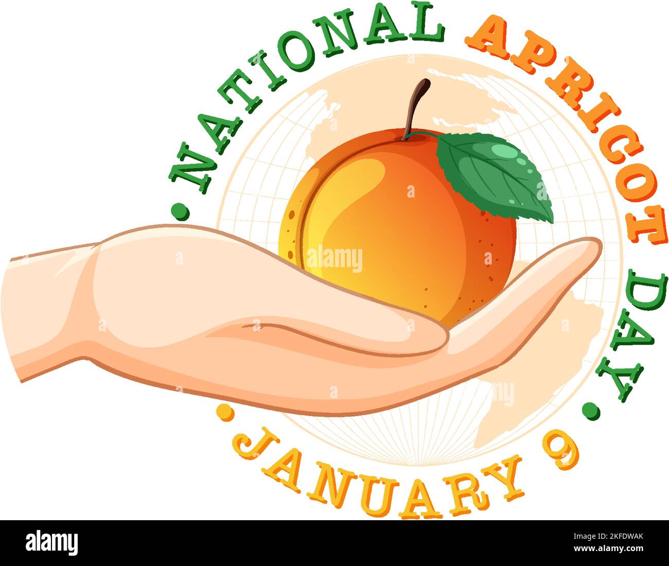 National Apricot Day Poster Design illustration Stock Vector Image ...