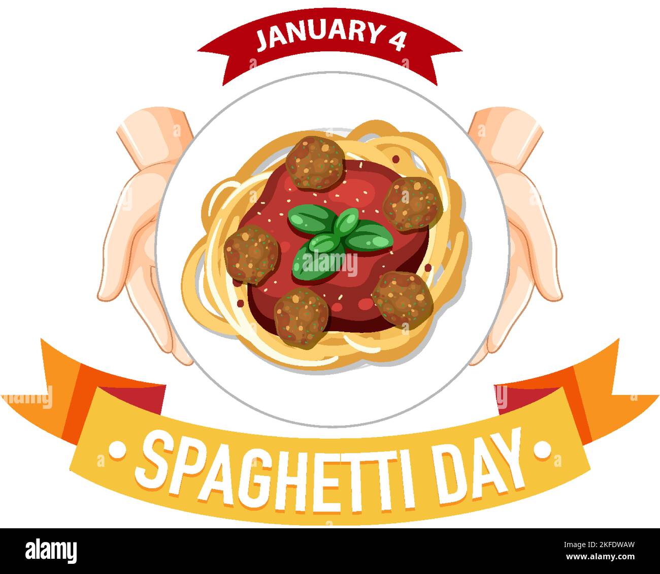 National Spaghetti Day Banner Design illustration Stock Vector Image ...