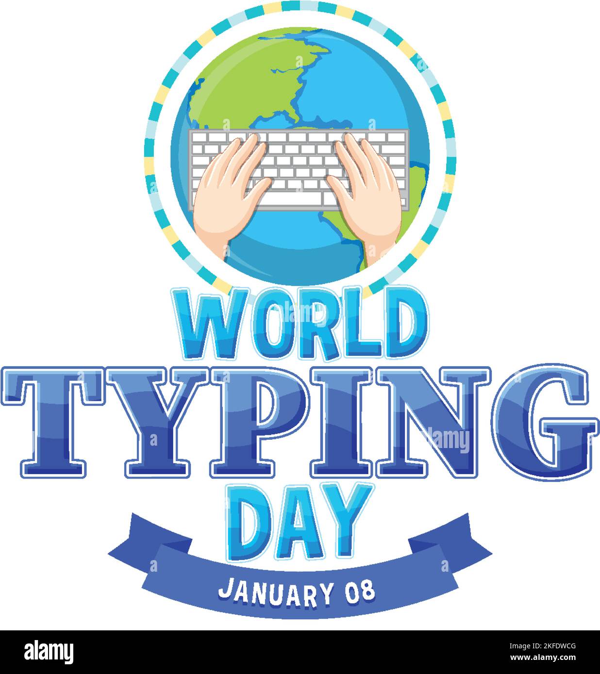 World typing day January icon illustration Stock Vector Image & Art - Alamy