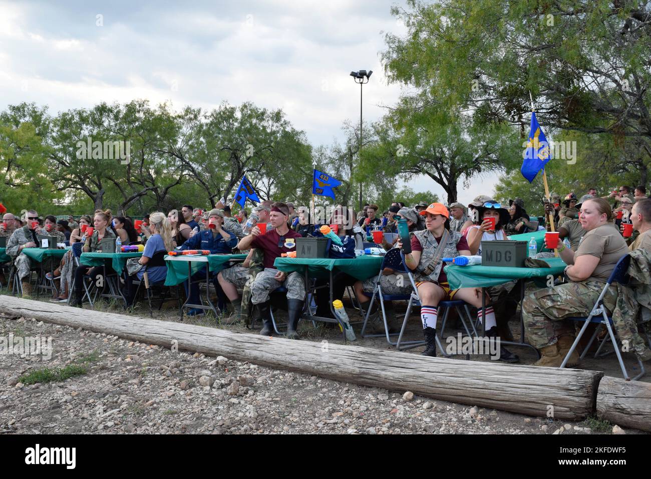 Airmen with the 433rd Airlift Wing attend the combat dining-in event at ...