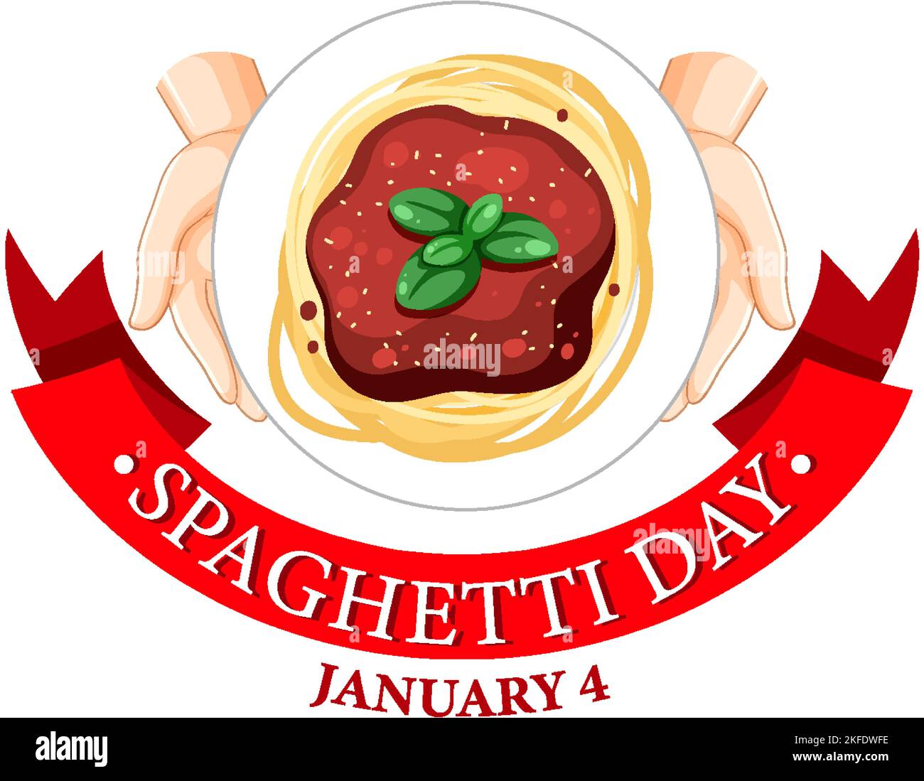 National Spaghetti Day Banner Design illustration Stock Vector Image ...
