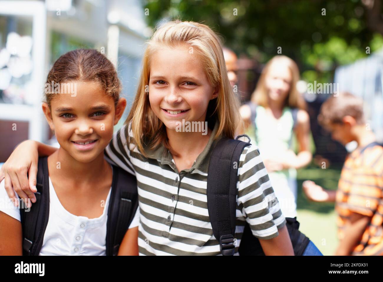 Making friends for life in a positive environment. Multi-racial school ...