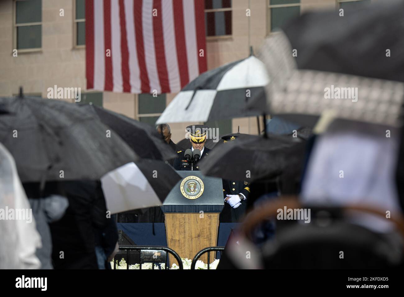 Army Chaplain Col. James J. Foster delivers the invocation during the ...