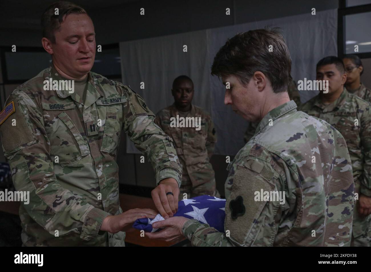 U.S. Army Reserve Soldiers Cpt. Joseph Biggie from the 412th Civil ...