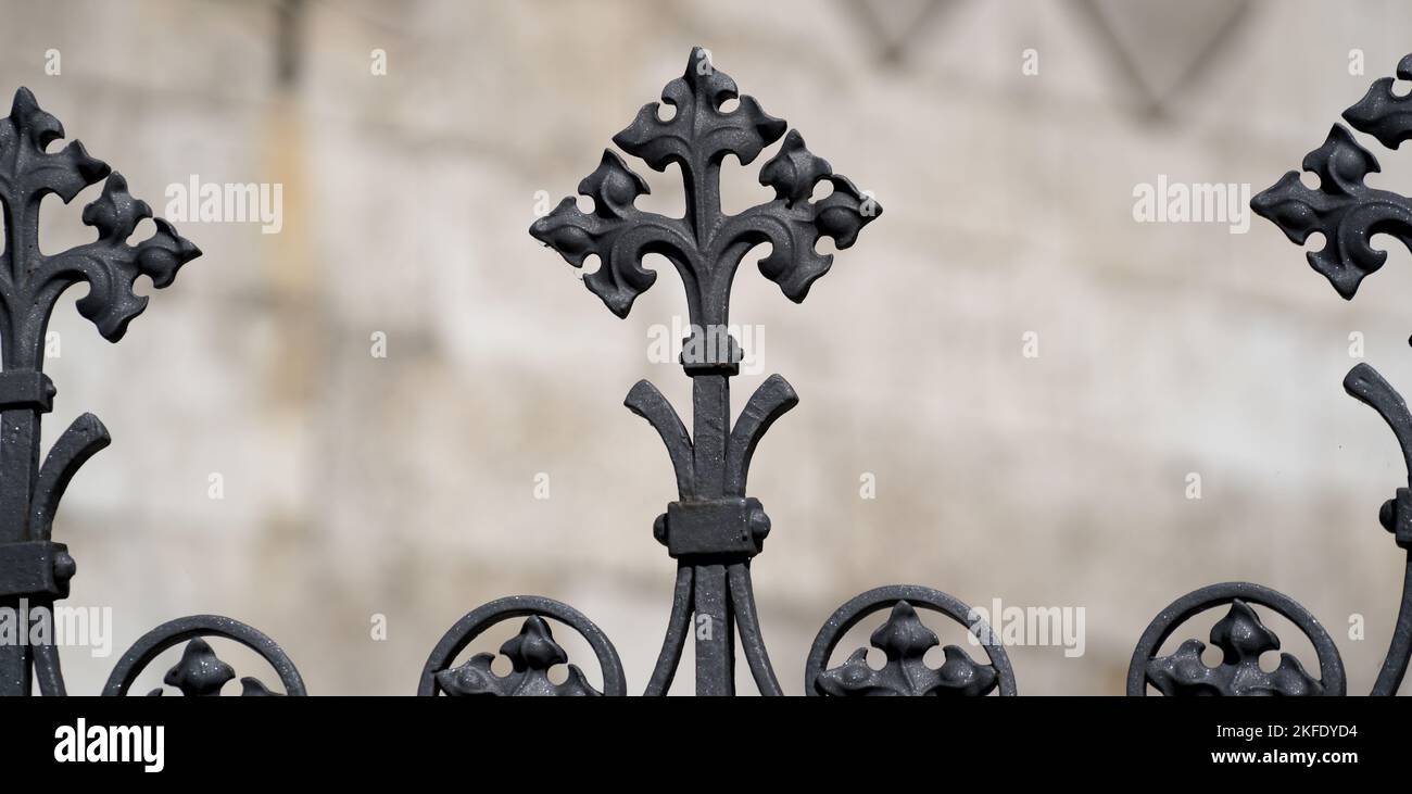 Elaborately artfull crafted wrought iron work on buildings in Germany ...