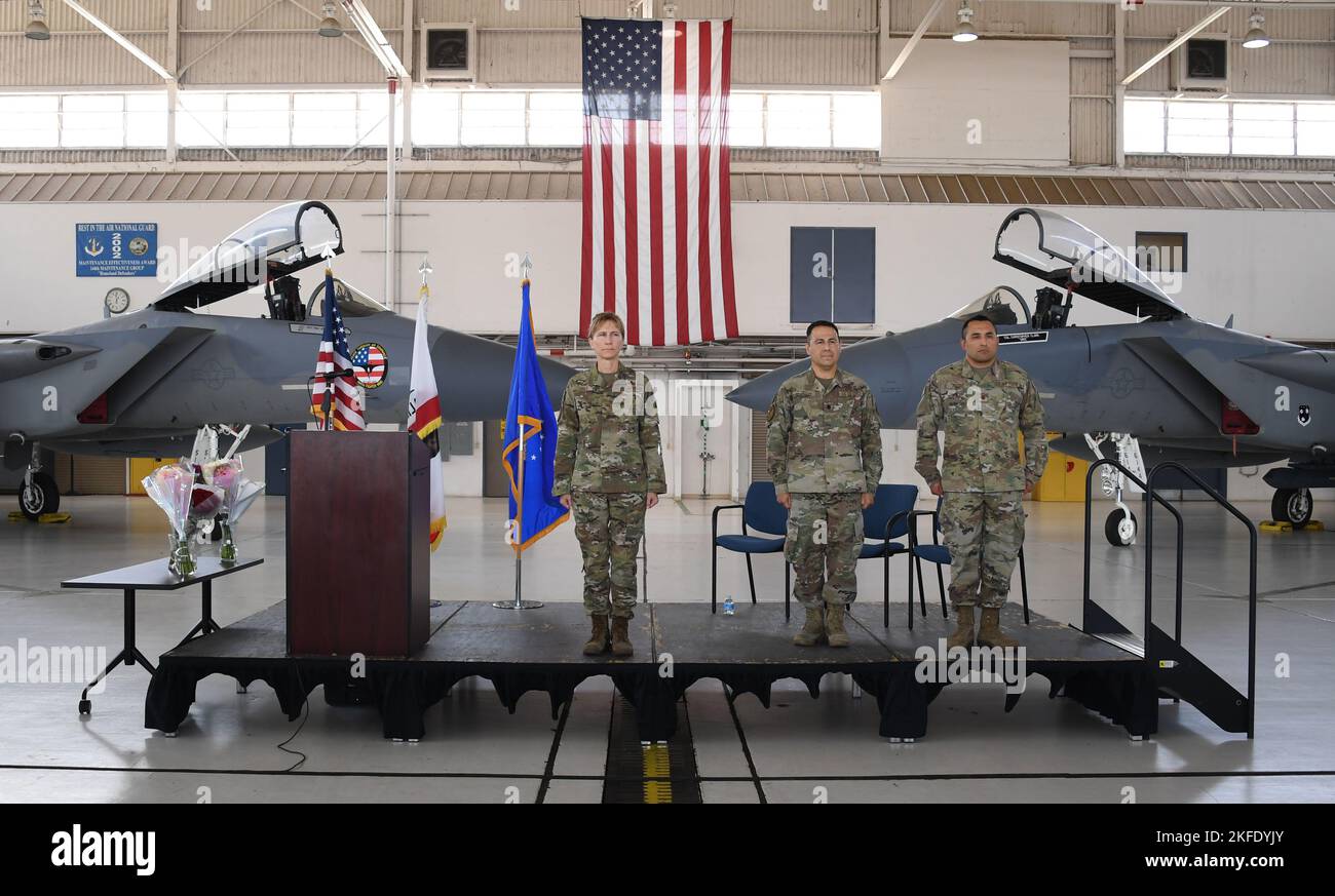 Col. Marcia Cole, 144th Maintenance Group commander, Col. Ceasar ...
