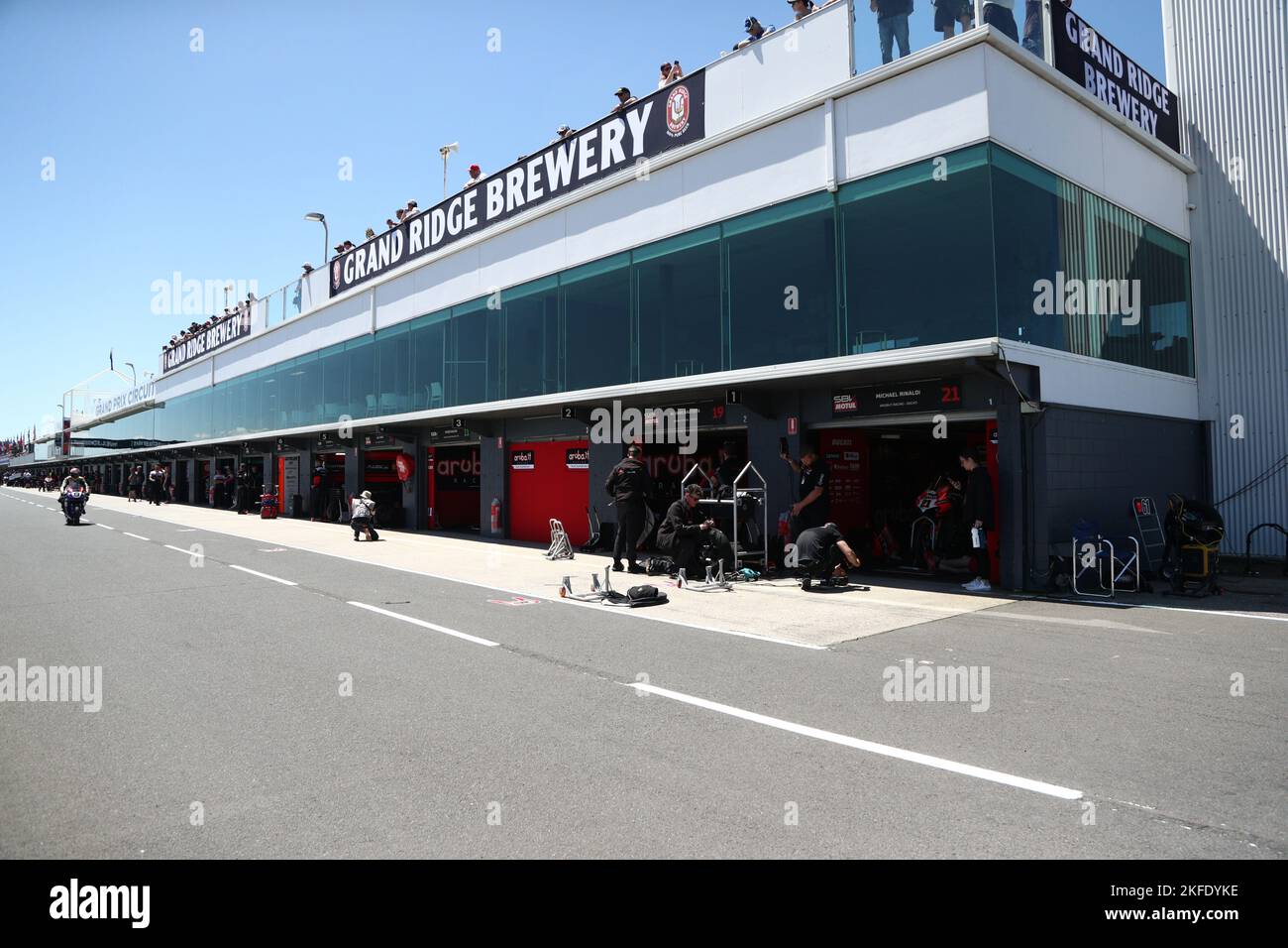 Victoria, Australia. 18th Nov, 2022. A general view of the Pit Lane ...