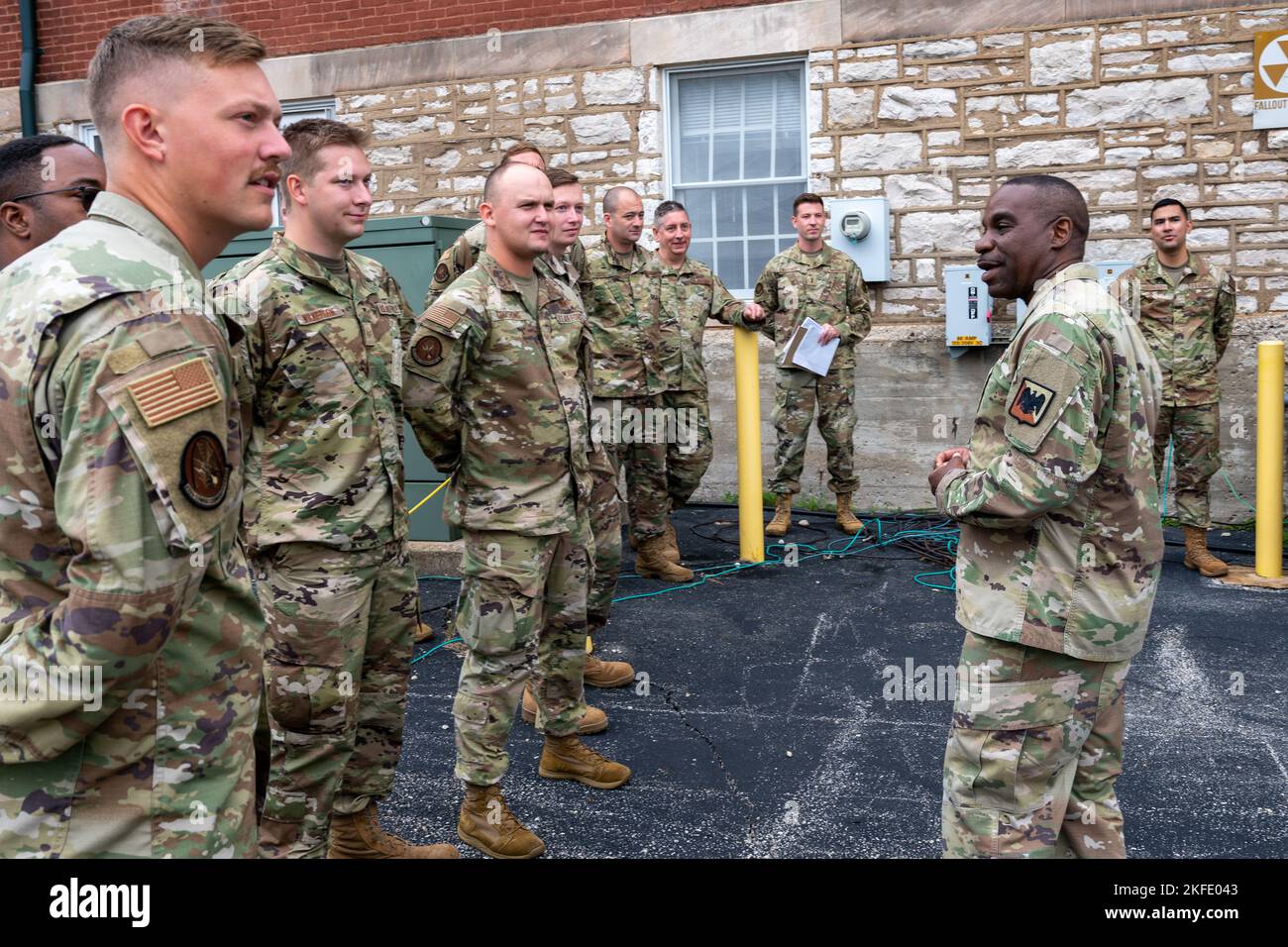 U.S. Air Force Chief Master Sgt. Maurice Williams, right, command chief ...